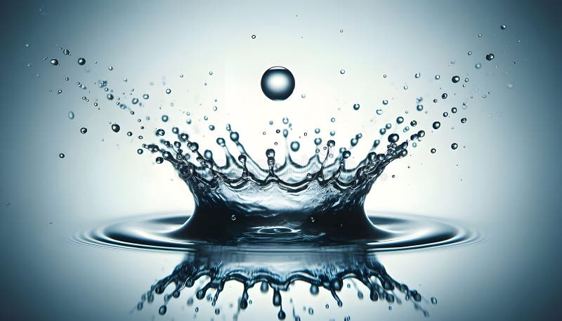 Close-up Water Drop Splash on White Background Stock Image - Image of ...