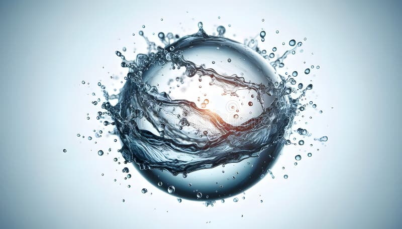 Close-up Water Drop Splash on White Background Stock Photo - Image of ...