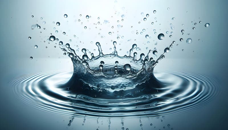 Close-up Water Drop Splash on White Background Stock Image - Image of ...