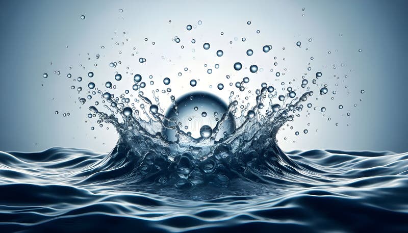 Close-up Water Drop Splash on White Background Stock Photo - Image of ...