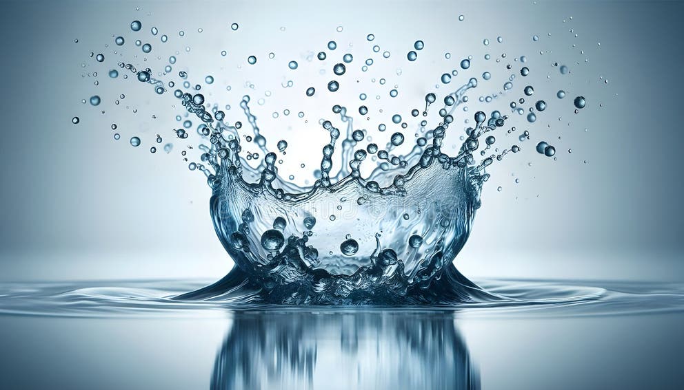 Close-up Water Drop Splash on White Background Stock Image - Image of ...