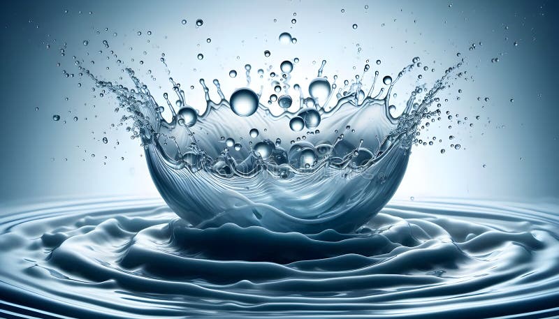 Close-up Water Drop Splash on White Background Stock Image - Image of ...