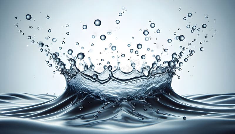 Close-up Water Drop Splash on White Background Stock Image - Image of ...