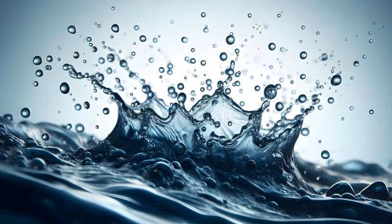 Close-up Water Drop Splash on White Background Stock Image - Image of ...