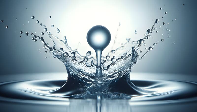 Close-up Water Drop Splash on White Background Stock Image - Image of ...