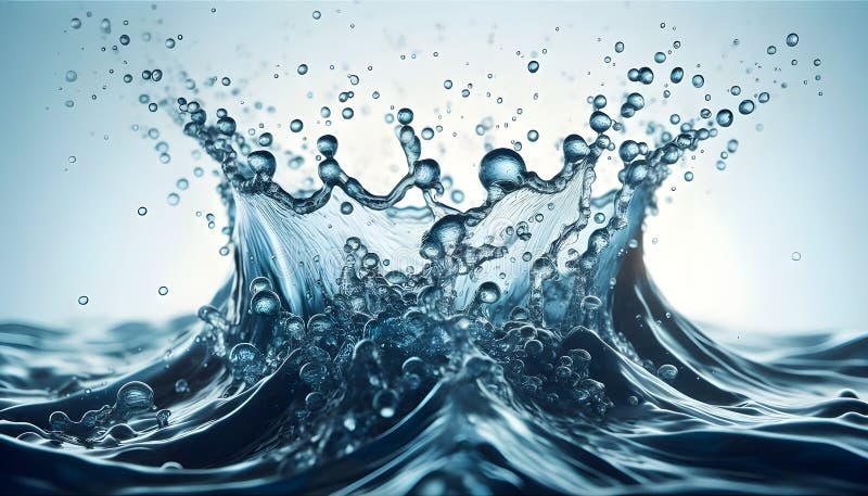 Close-up Water Drop Splash on White Background Stock Image - Image of ...