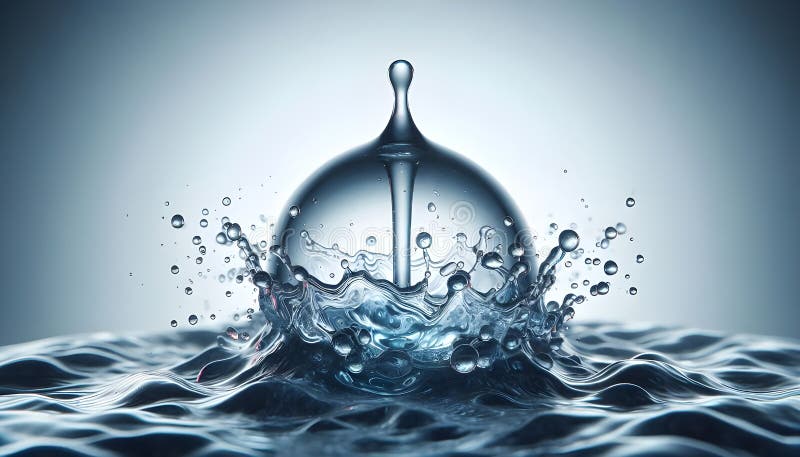 Close-up Water Drop Splash on White Background Stock Photo - Image of ...