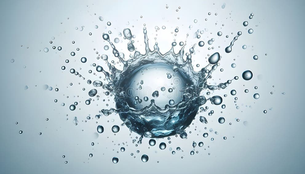 Close-up Water Drop Splash on White Background Stock Image - Image of ...