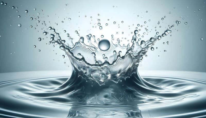 Close-up Water Drop Splash on White Background Stock Image - Image of ...