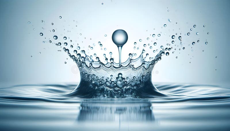 Close-up Water Drop Splash on White Background Stock Image - Image of ...