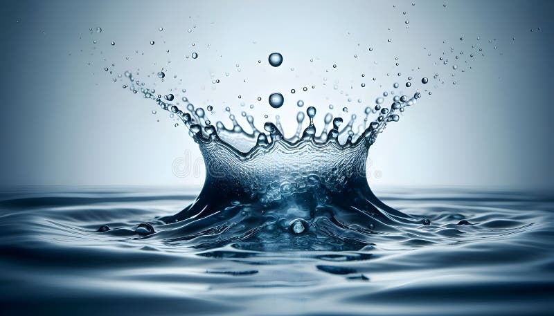 Close-up Water Drop Splash on White Background Stock Image - Image of ...