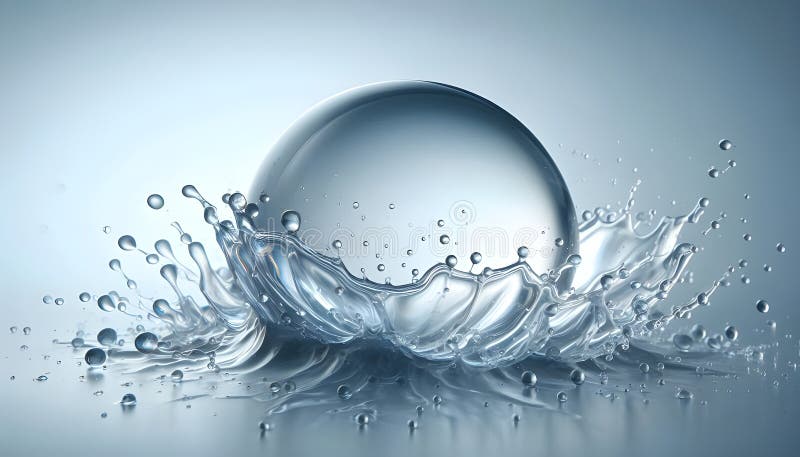 Close-up Water Drop Splash on White Background Stock Image - Image of ...