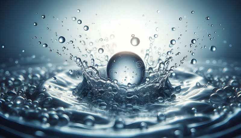 Close-up Water Drop Splash on White Background Stock Photo - Image of ...