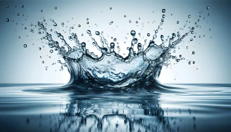 Close-up Water Drop Splash on White Background Stock Image - Image of ...