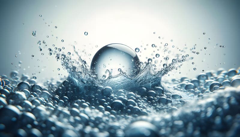 Close-up Water Drop Splash on White Background Stock Image - Image of ...