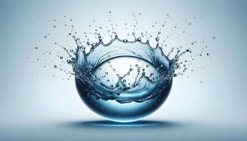 Close-up Water Drop Splash on White Background Stock Photo - Image of ...