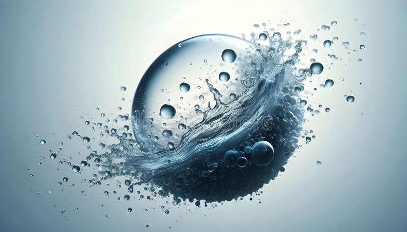 Close-up Water Drop Splash on White Background Stock Image - Image of ...