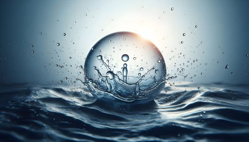 Close-up Water Drop Splash on White Background Stock Image - Image of ...