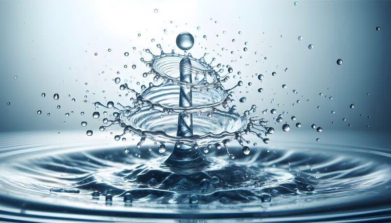 Close-up Water Drop Splash on White Background Stock Image - Image of ...