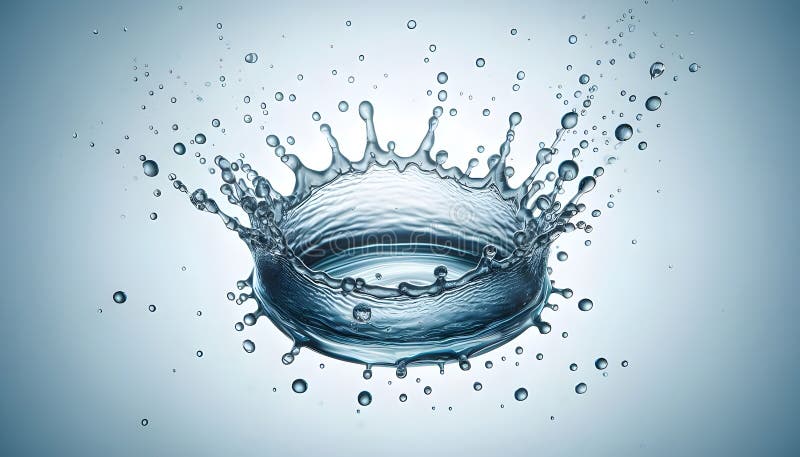 Close-up Water Drop Splash on White Background Stock Image - Image of ...