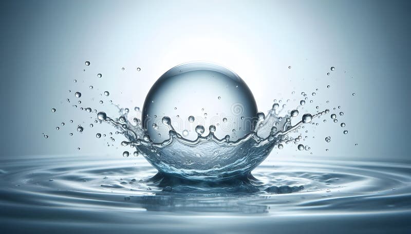 Close-up Water Drop Splash on White Background Stock Image - Image of ...