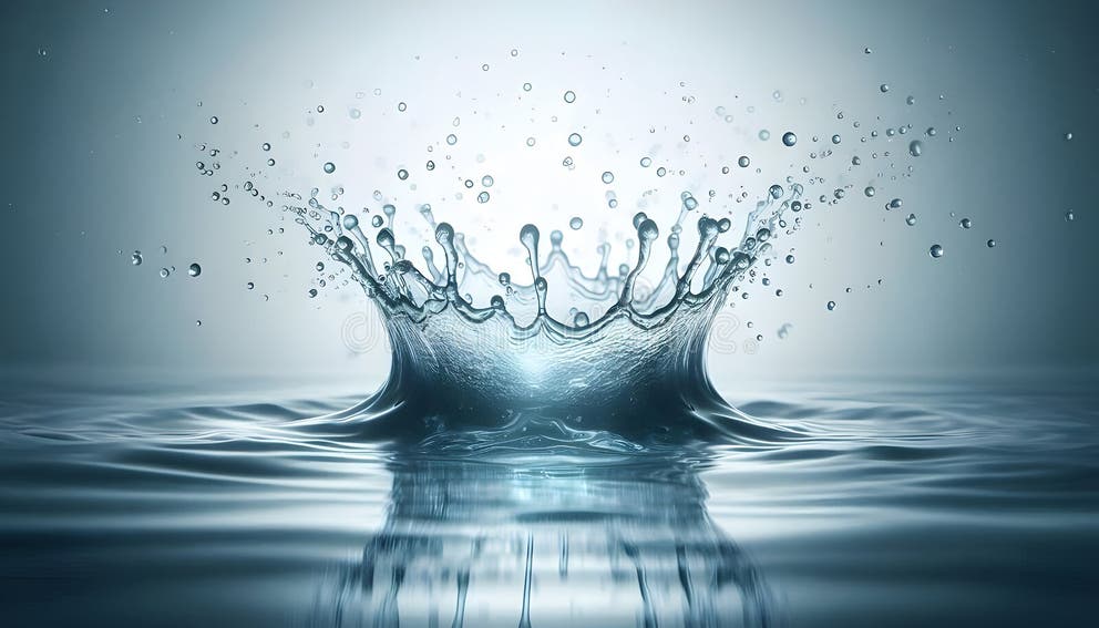 Close-up Water Drop Splash on White Background Stock Image - Image of ...