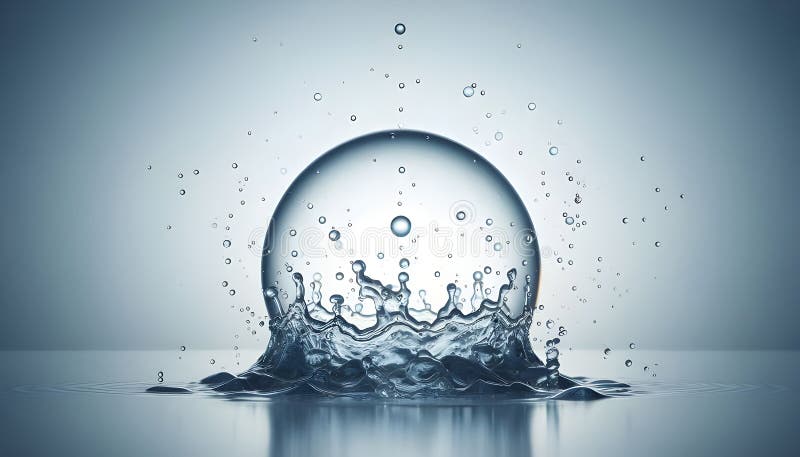 Close-up Water Drop Splash on White Background Stock Image - Image of ...