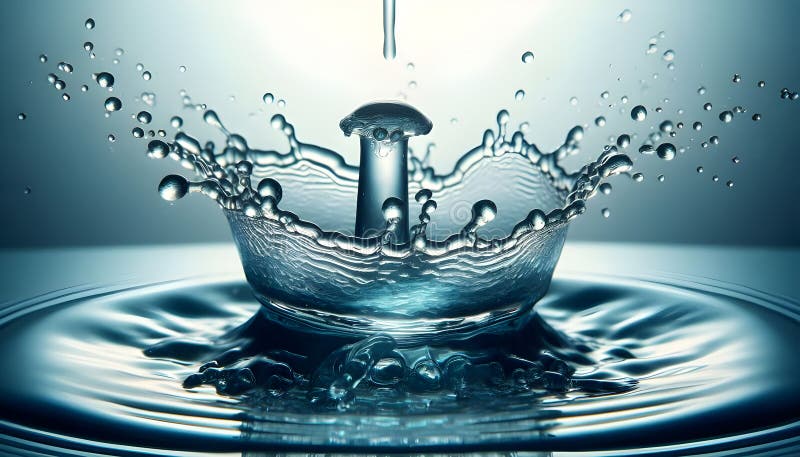 Close-up Water Drop Splash on White Background Stock Image - Image of ...