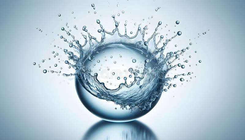 Close-up Water Drop Splash on White Background Stock Image - Image of ...