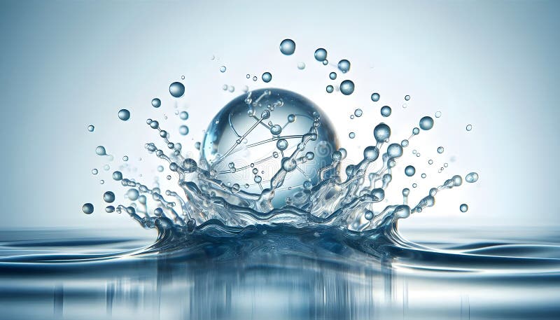 Close-up Water Drop Splash on White Background Stock Photo - Image of ...