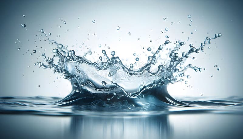 Close-up Water Drop Splash on White Background Stock Image - Image of ...