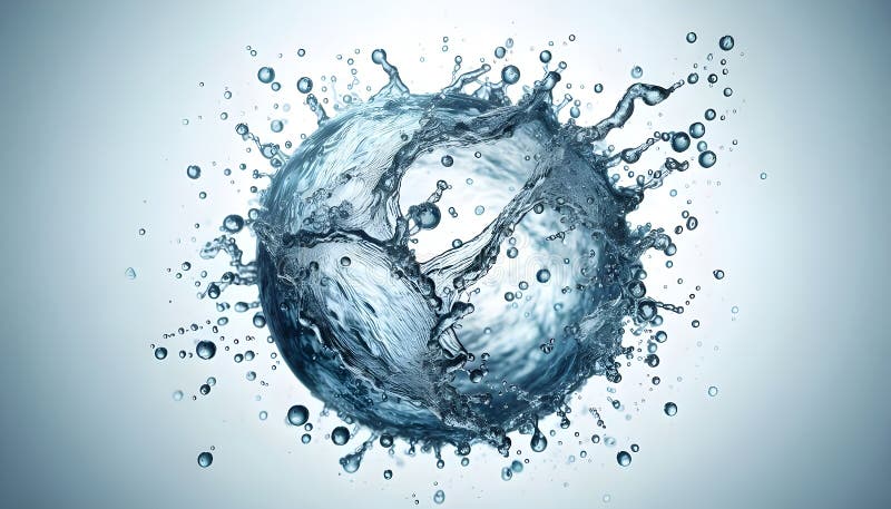 Close-up Water Drop Splash on White Background Stock Image - Image of ...