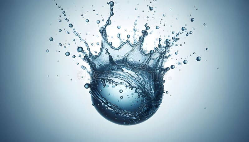 Close-up Water Drop Splash on White Background Stock Photo - Image of ...