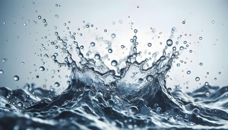 Close-up Water Drop Splash on White Background Stock Image - Image of ...