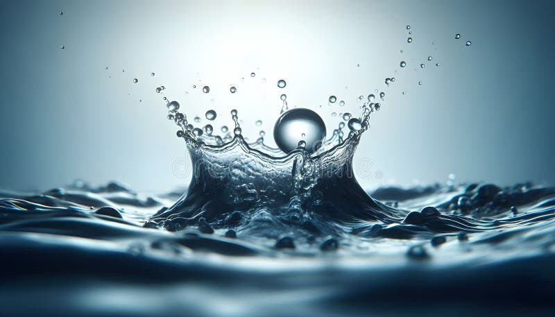 Close-up Water Drop Splash on White Background Stock Image - Image of ...