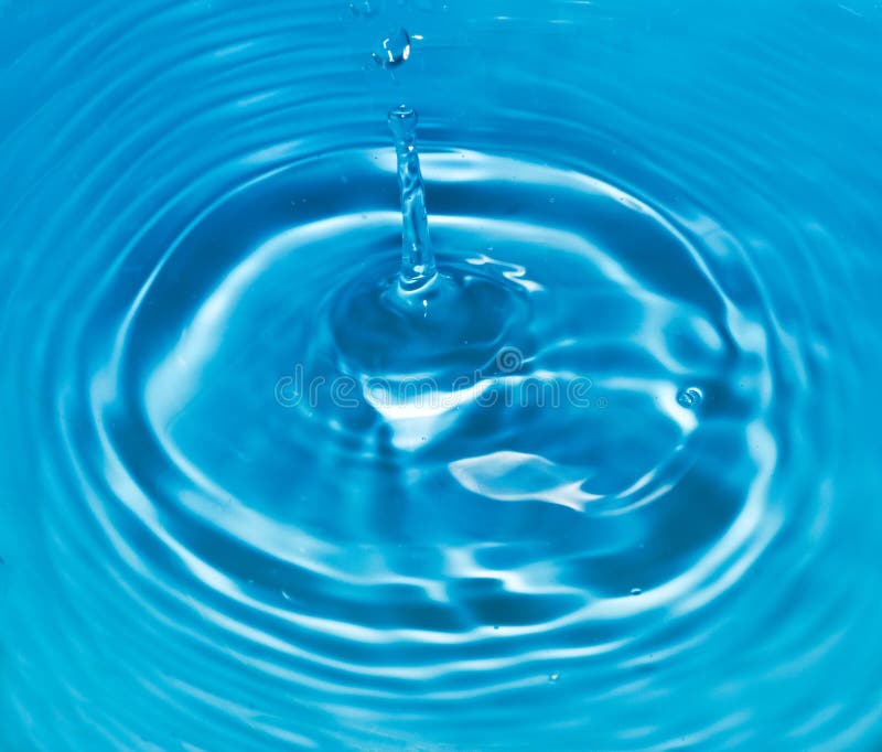 Close Up Water Drop with Water Wave Stock Image - Image of macro ...