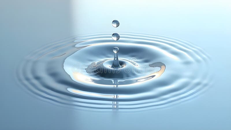 Water Droplets Forming a Perfect Circle on a Smooth Surface Stock ...