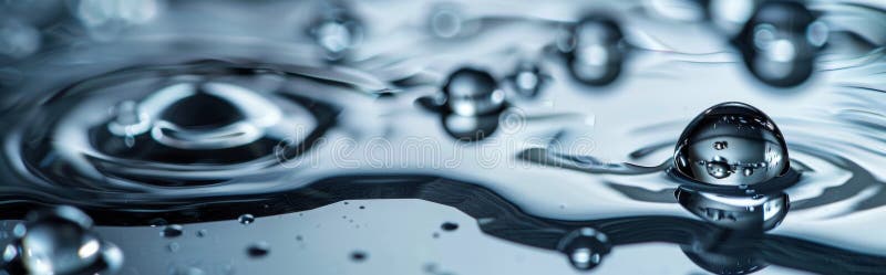 Close-Up of Water Droplets in Motion Stock Image - Image of clear ...