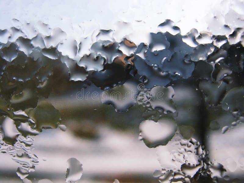 Large Drops of Water on the Window Stock Photo - Image of global, foggy ...