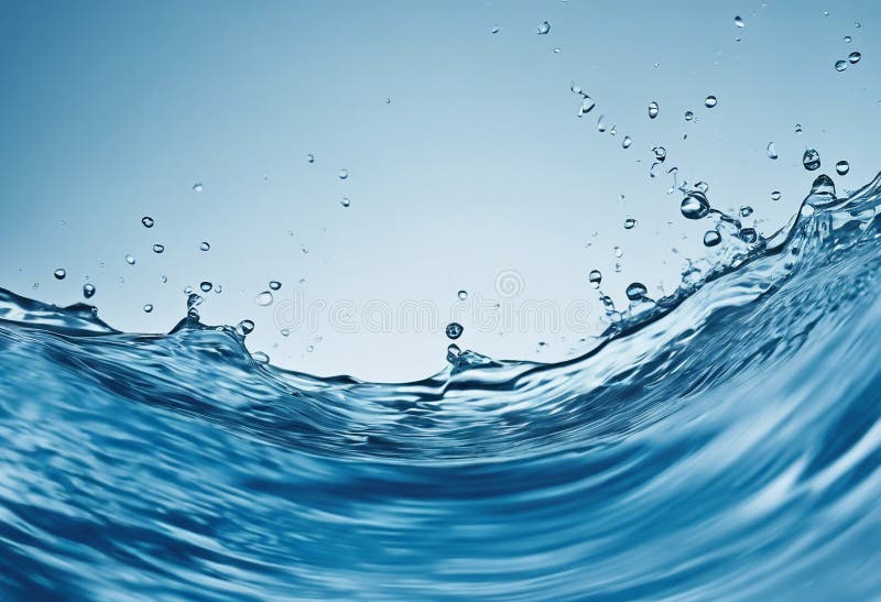 Close-up of Water with a Dynamic Splash Stock Illustration ...