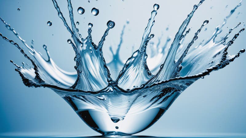 Close-up of Water with a Dynamic Splash Stock Illustration ...