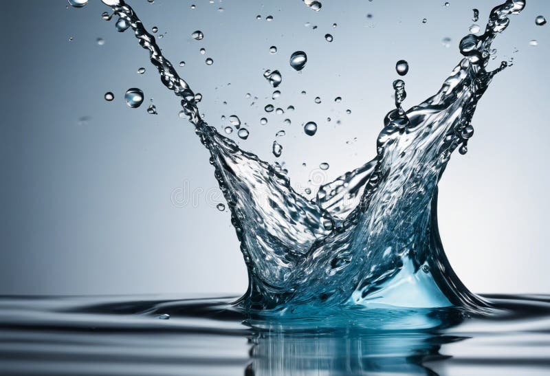 Close-up of Water with a Dynamic Splash Stock Illustration ...