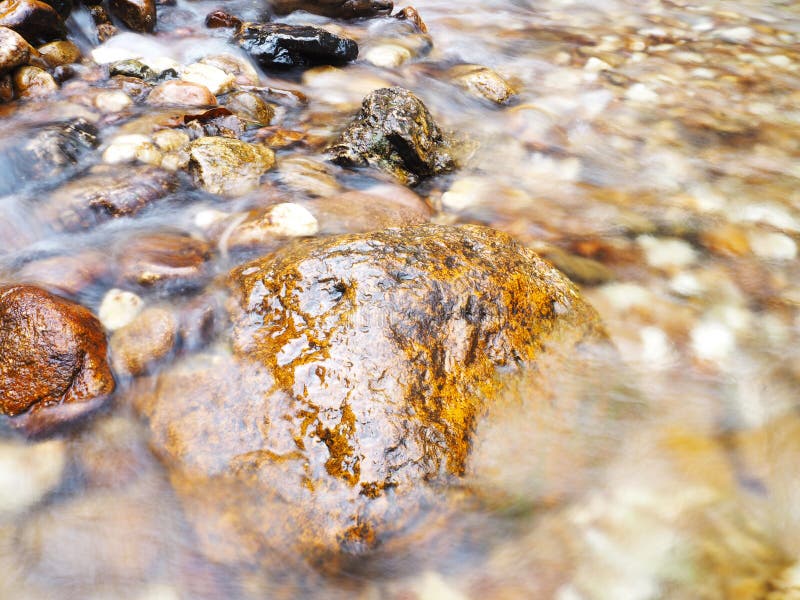 Close Up Water Flowing Over Rocks Stock Photo - Image of waterfall ...