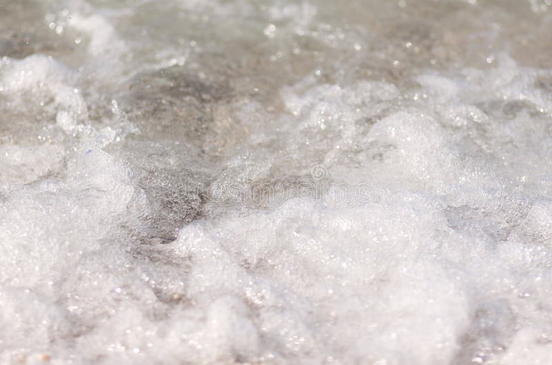 Close Up of Water Foam Created by Sea Waves Stock Photo - Image of ...