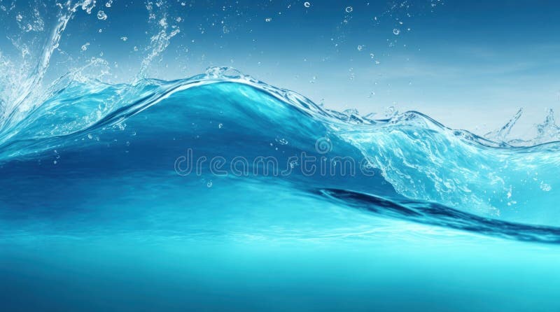 Water Waves Wave Banner Background Stock Illustration - Illustration of ...
