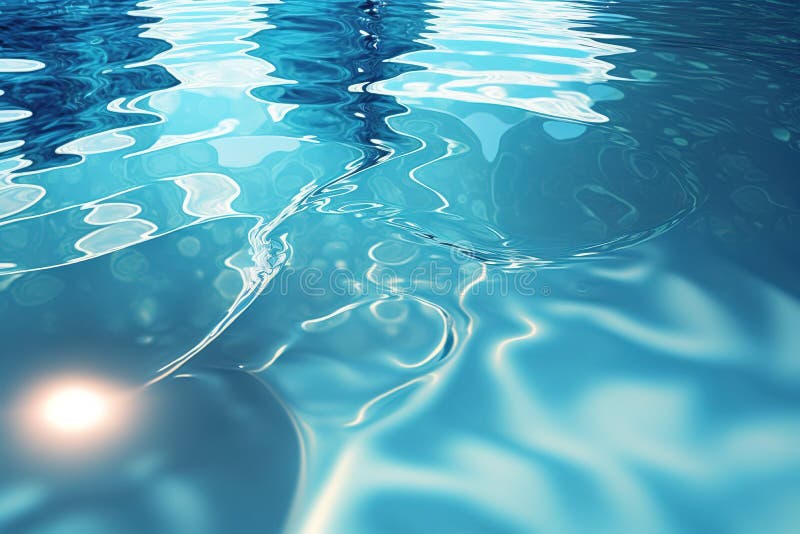 Close Up of Water in Pool with Sunlight Reflecting on the Surface Stock ...