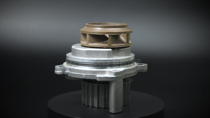 Close-up Water Pump of the Internal Combustion Engine Cooling System ...