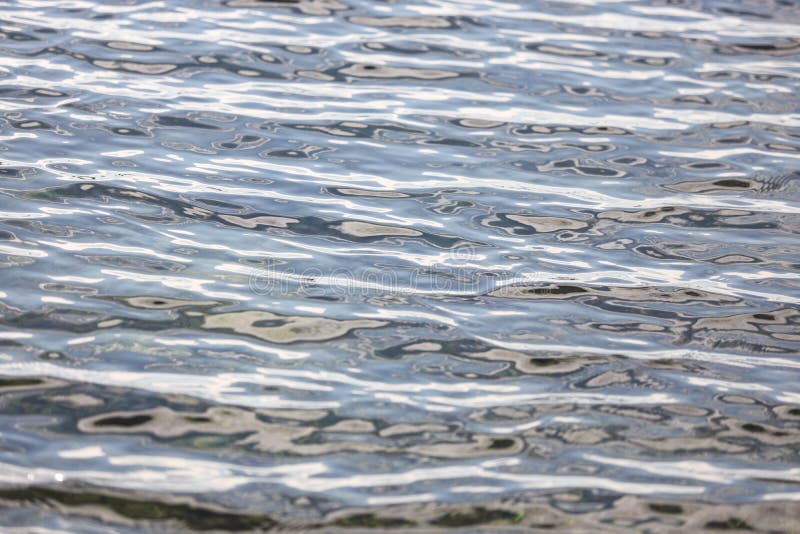 Close-up Water Reflection Texture, Pattern, with Small Waves Stock ...