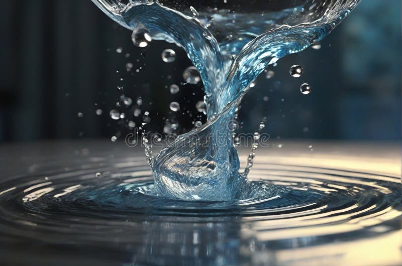 Close-up of Water Splash or Drop. Amazing Action of Water Stock ...