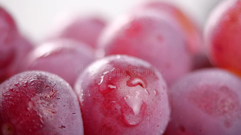 Water Splash on a Red Grape in Slow Motion Stock Footage - Video of ...